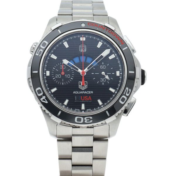 TAG HEUER Aquaracer 500M Caliber 72 Countdown 1.7" CAK211B.BA0833 box ...