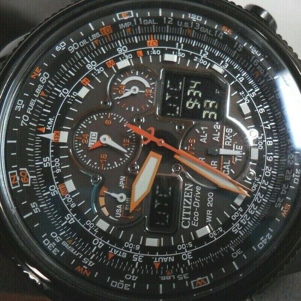 Super Clean S/S Men's Navihawk A-T Citizen Eco-Drive WR 200 Watch ...