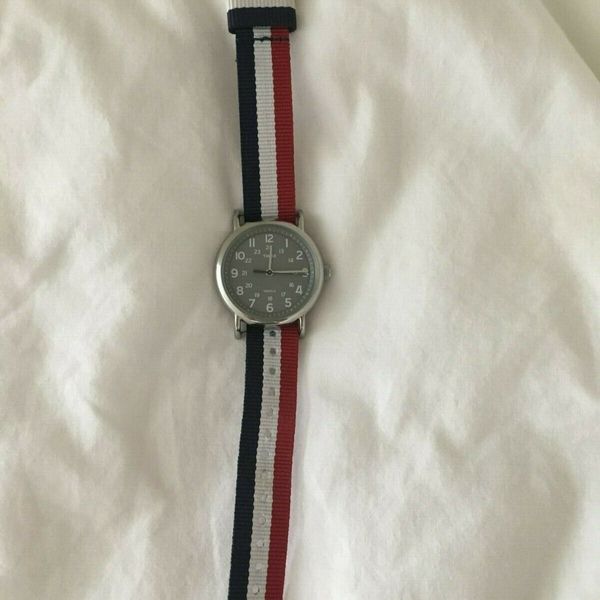 Timex Weekender With Preppy Custom Strap ~ Excellent Condition (Ships ...