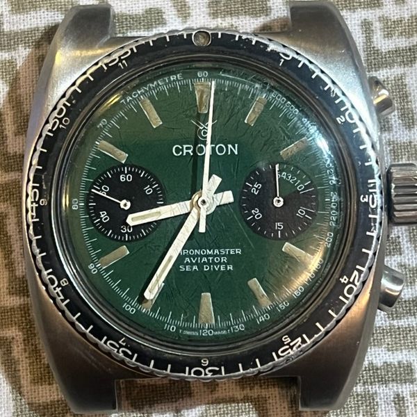 [$1,500 USD] 70’s Croton Chronomaster, Aviator Sea Diver, Landeron 248 ...