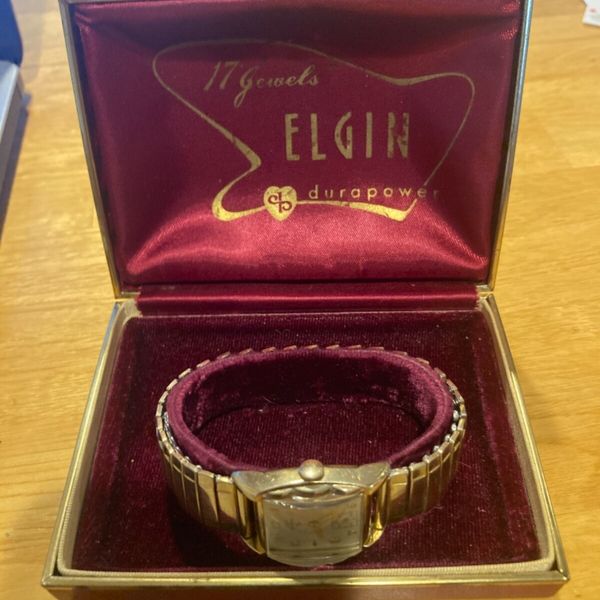 Elgin DeLuxe Dura Power 17-Jewel 10K Gold Filled Men's Watch 555 ...