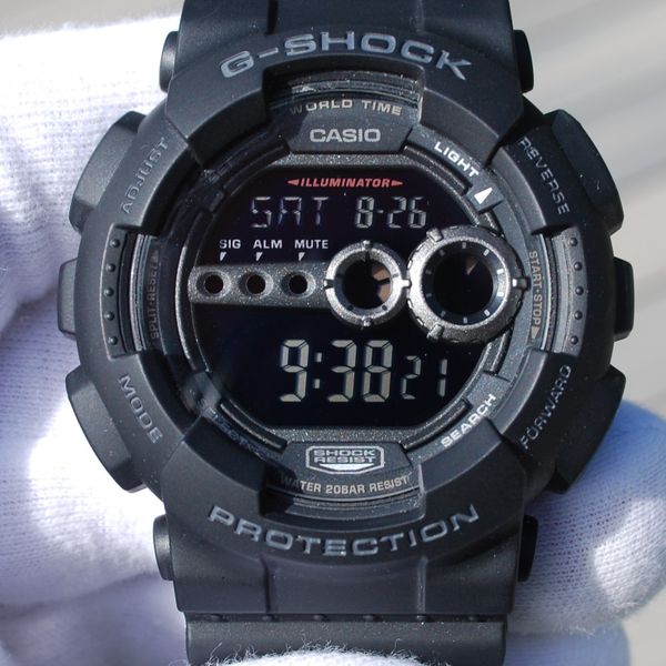 Casio G-Shock GD-100 Black Digital Watch [$20 USD] | WatchCharts ...