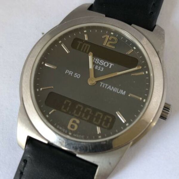 Tissot Titanium PR50 Analogue Digital (Breitling Aerospace ETA Movement ...