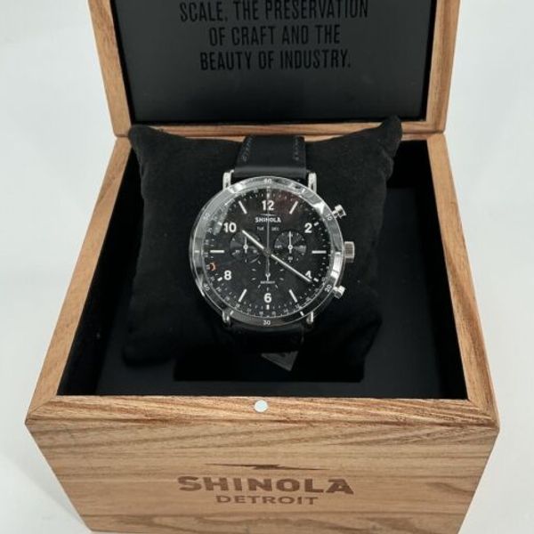Shinola The Canfield Sport Chronograph 45mm Quartz Menâ s Watch Box ...