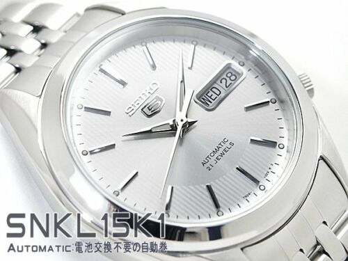 SEIKO 5 SNKL15 SNKL15K1 21 Jewels Automatic White Ready to Ship ...