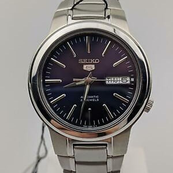Seiko 5 Automatic Blue Dial Stainless Steel Mens Watch SNKA05K1 ...