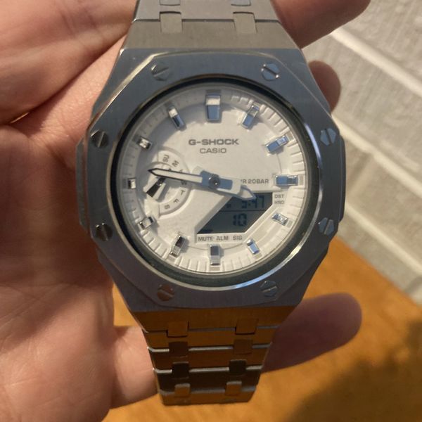 For Sale: White "Mini" Casioak w/ Full Metal Mod - 140 USD (GMA-S2100 ...