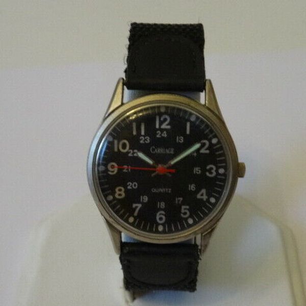 Vintage TIMEX Carriage Military Camper 12/24 Dial Quartz Watch for ...