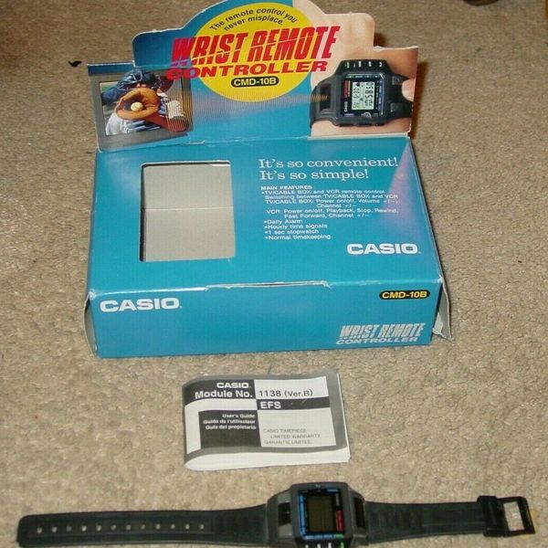 CASIO CMD-10 B VERSION CMD-10B 1138 WRIST REMOTE CONTROL WATCH W/ BOX ...