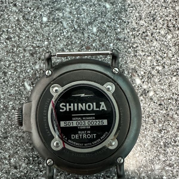 SHINOLA THE RUNWELL 47MM DETROIT QUARTZ GUNMETAL PVD MENS WATCH ...