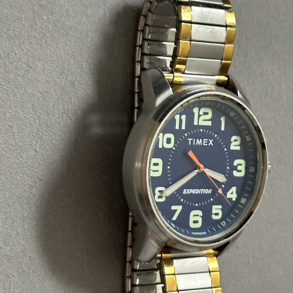 Timex Expedition Blue Dial Strech Band Men Watch New Battery ...