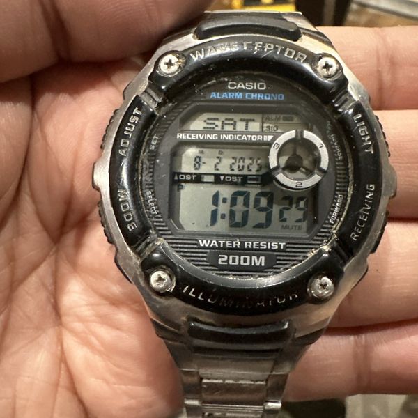 Working Casio Wave Ceptor Multifunction WR200m Quartz Watch 47mm Light ...