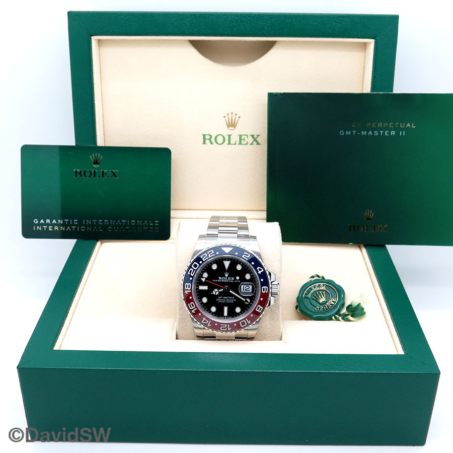 FS: Rolex 126710BLRO GMT MASTER II RED/BLUE -STAINLESS STEEL-OYSTER ...
