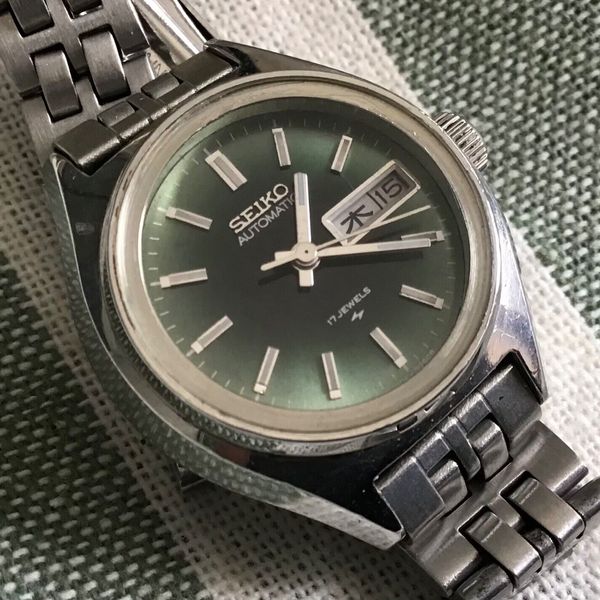 Seiko automatic ladies 2206-0390, green dial. Japan. | WatchCharts ...