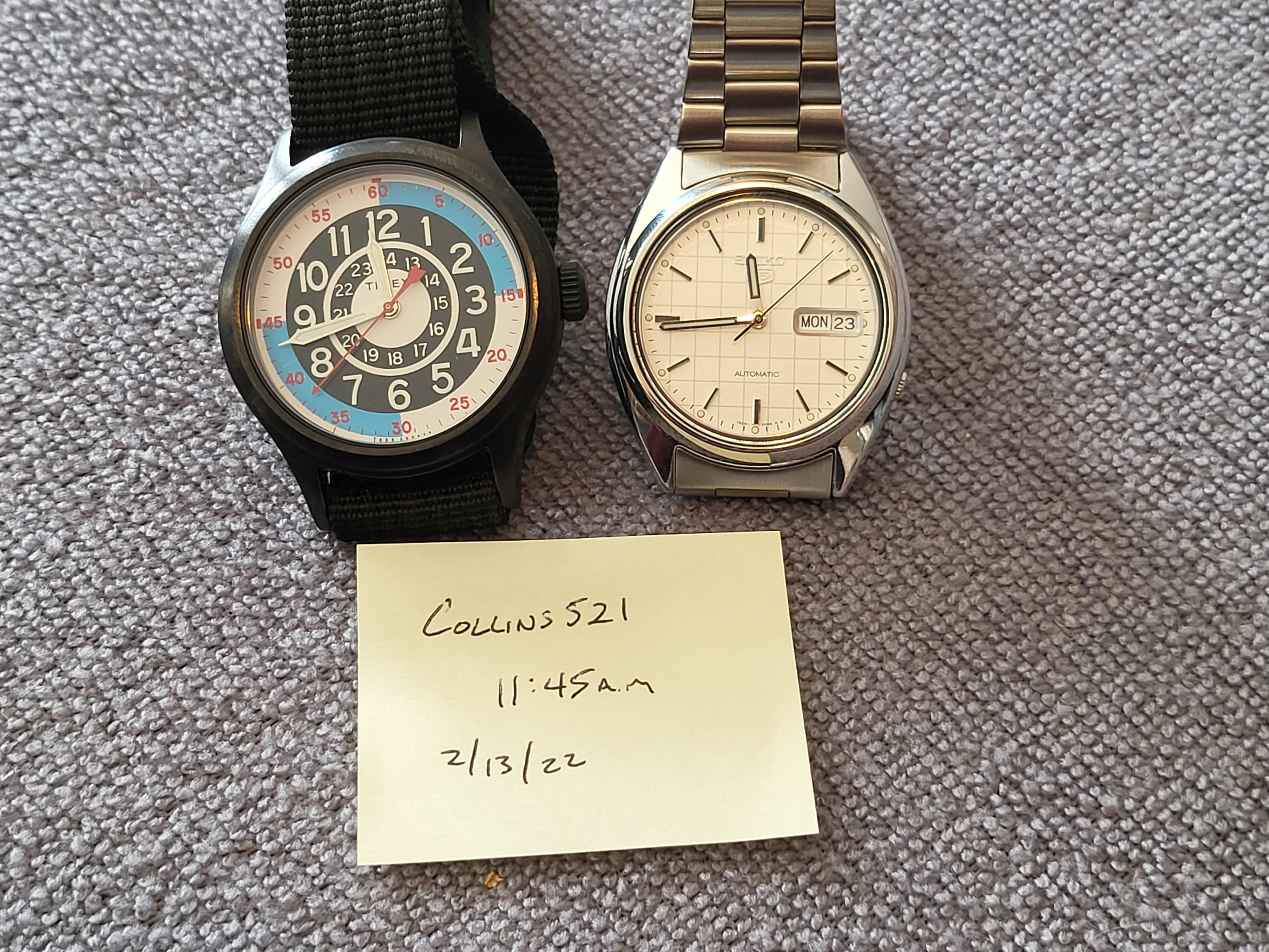 [WTS] Seiko SNXF05 & Timex Blackjack | WatchCharts