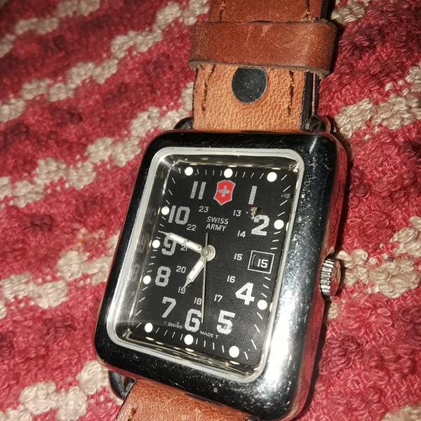 Vintage Victorinox Swiss Army Rectangle 34308 Cavalry Watch New Bat ...