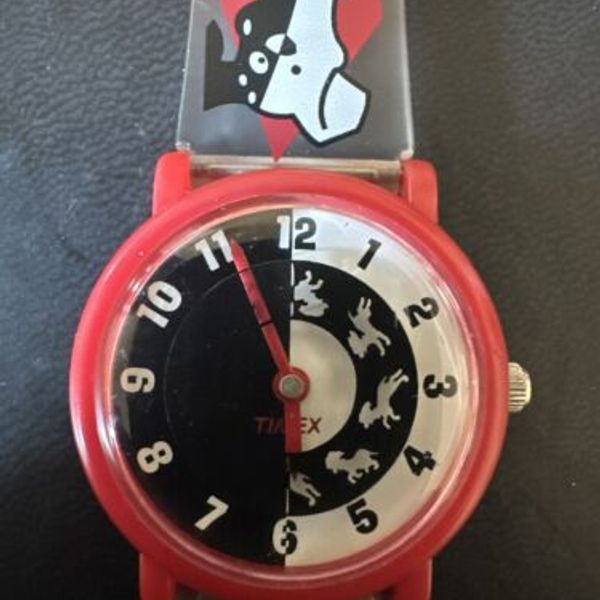 Vintage TIMEX Disney 101 Dalmations Watch With Rotating Dogs -New ...