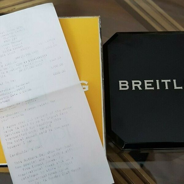 Genuine BREITLING Empty Box with Pouch & All papers & receipt ...