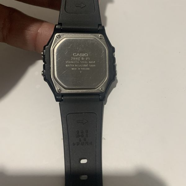 RARE VINTAGE CASIO W-71 ALARM CHRONOGRAPH TIMER MEN'S WATCH NEW BATTERY | WatchCharts Marketplace