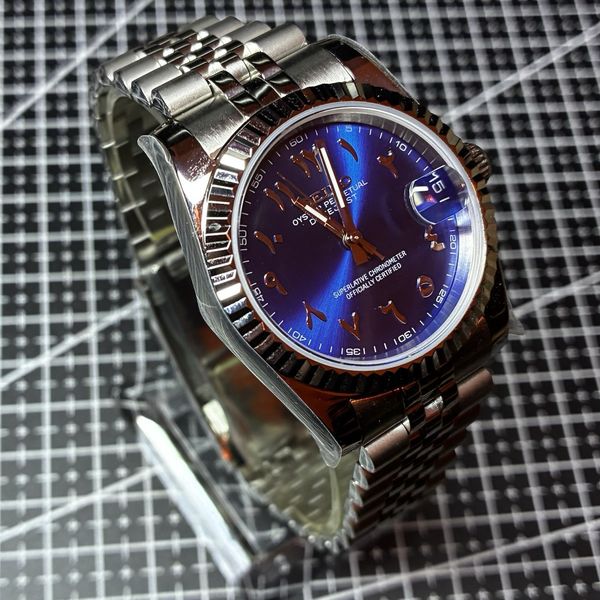 Seiko Mod Midnight Blue Arabic Dial 36mm NH35 Automatic | WatchCharts ...