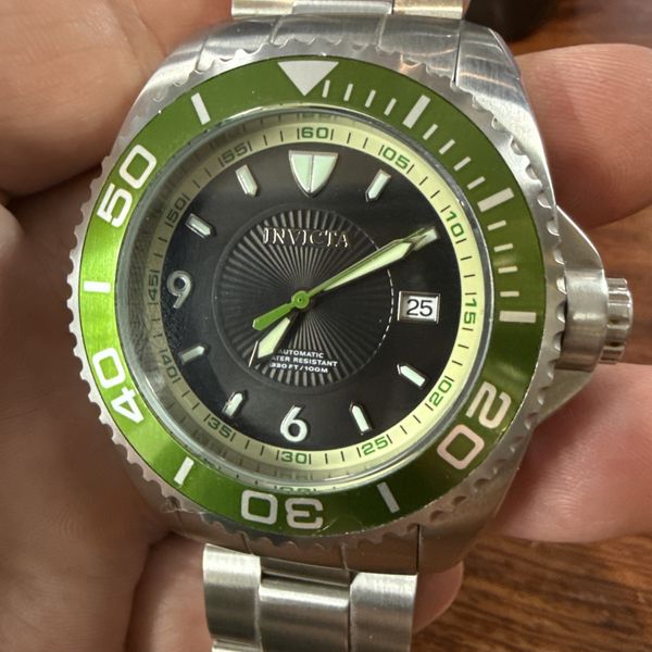 Invicta Pro Diver Master Of The oceans Automatic Watch 6055 Green Black ...