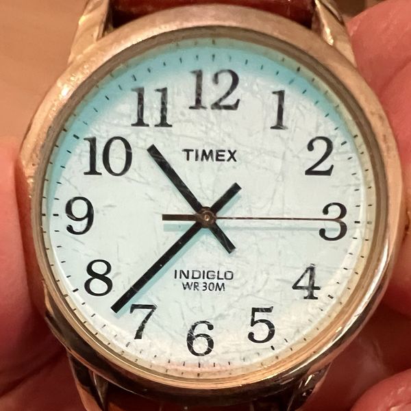 Timex Indiglo WR30M Men's watch stainless steel working new battery ...