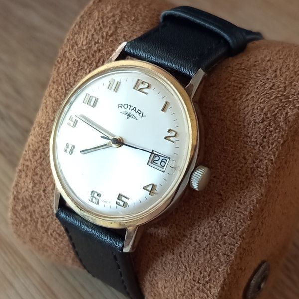 Rotary Vintage Mechanical Mens Swiss Made Watch Running And Keeping ...