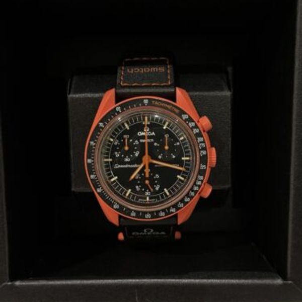 Swatch Moonswatch Mission On Earth Lava | WatchCharts Marketplace