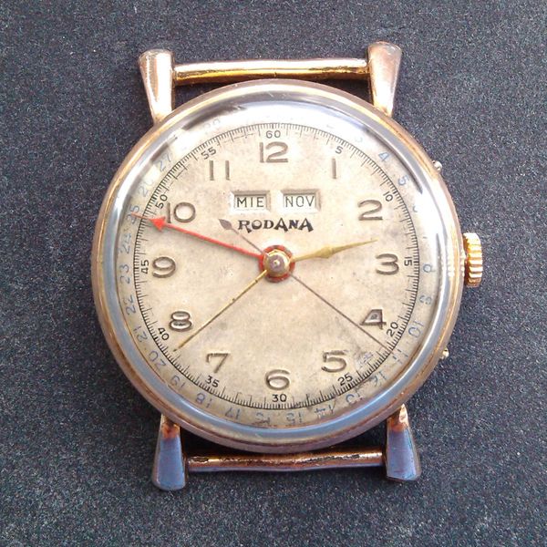 Rodana vintage full calendar gold plated | WatchCharts Marketplace