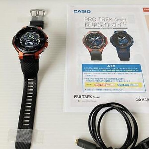 CASIO Pro Trek Smart WSD-F30-RG Orange Men's Watch Japan VeryGood F/S ...