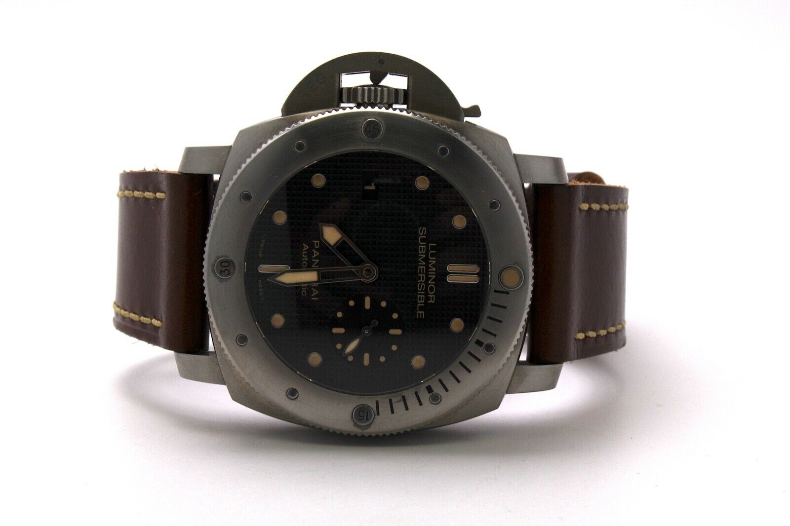 Panerai PAM 569 Luminor Submersible 1950 Left Handed 47mm Titanium ...