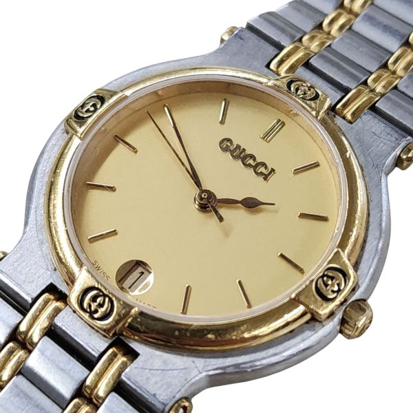 Vintage Gucci 9000M Gold Dial Two Tone Quartz Men's Watch | WatchCharts ...