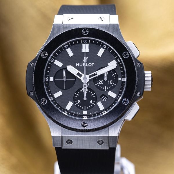 FSOT: Hublot Big Bang 44mm Ceramic Carbon Steel Chronograph 301.SM.1770.RX - Full Set ...