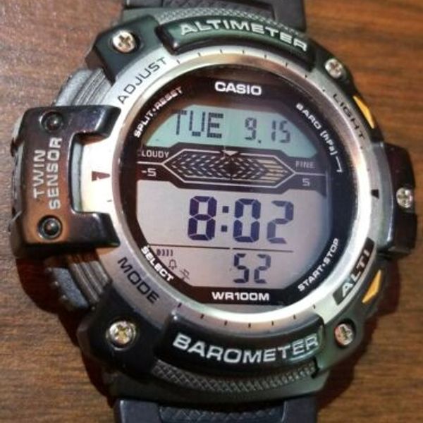Casio Illuminator 5 Alarms Worldtime SGW-300H Module Altimeter ...