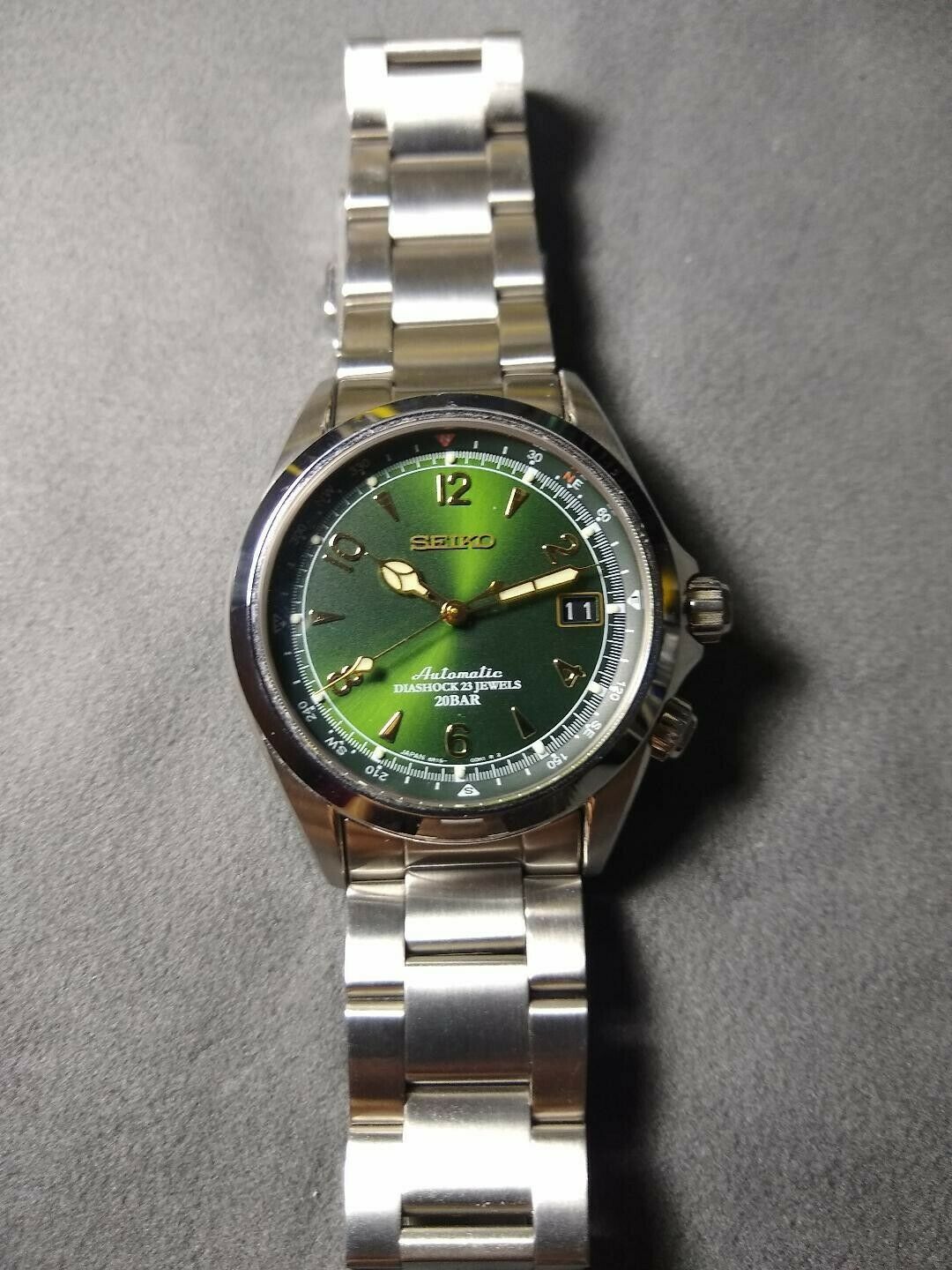 Seiko Alpinist Automatic Watch SARB017 With OEM Seiko Stainless Steel ...