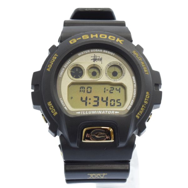 STUSSY × CASIO G-SHOCK DW-6900 STS-9JR 25th Anniversary Limited Anniversary Digital Quartz Watch ...