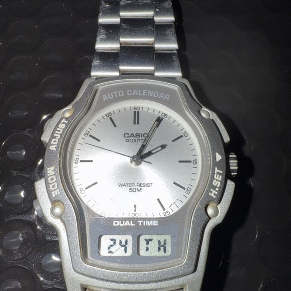 Casio Auto Calendar, Dual Time Menâ s Watch, Model No. 2138 AW24 . FWO ...