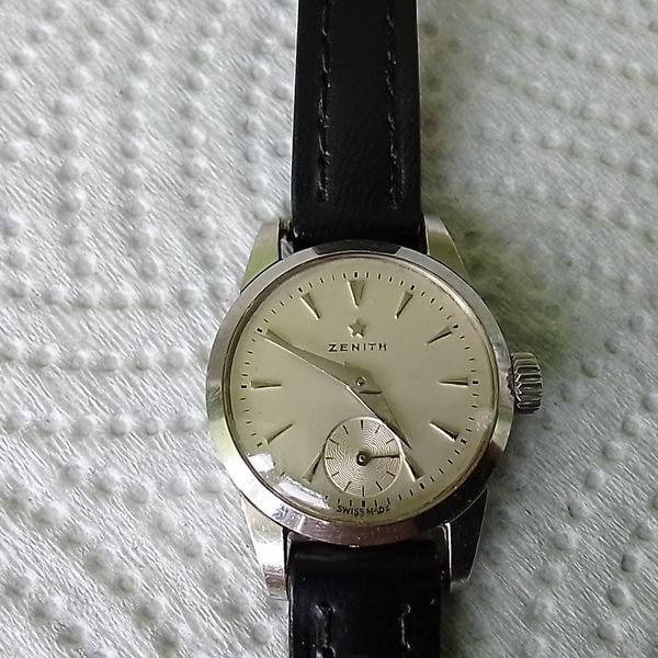 Vintage Swiss Made Zenith Hand Wind Ladies Wristwatch. Calf Grain Strap. Working | WatchCharts ...