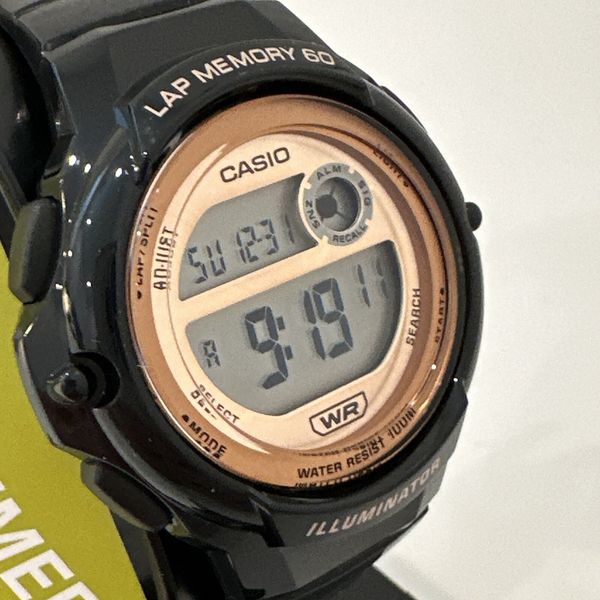 Casio LWS1200H-1AV, Women's Digital Watch, 100 Meter WR, Black Resin, 3 ...