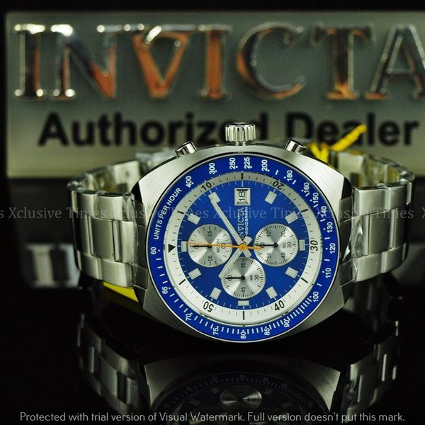 Invicta Men 46mm Pro Diver PADI 70s Homage Chrono Blue Tachymeter Bezel ...