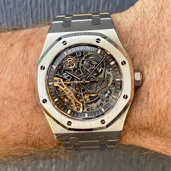 FS: Audemars Piguet 15407ST Royal Oak Openworked 41 Skeleton Complete ...