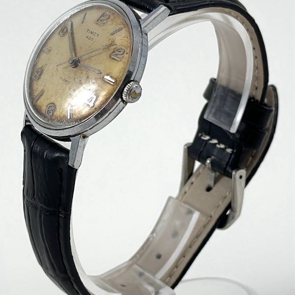 1960 Vintage Timex 400 Menâ s Watch Beautiful Patina on Dial Needs ...