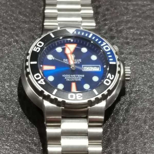 SOLD: Deep Blue Sun Diver III "Batman" Automatic Dive Watch w/ dive box ...