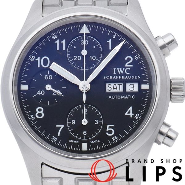 IWC Freeger Chronograph Late Type Breath Automatic IW370607 SS Men's Black Dial Finished Good ...