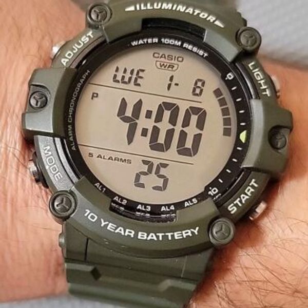Men's Casio Illuminator AE1500WH Digital Alarm Chronograph Watch. Very ...