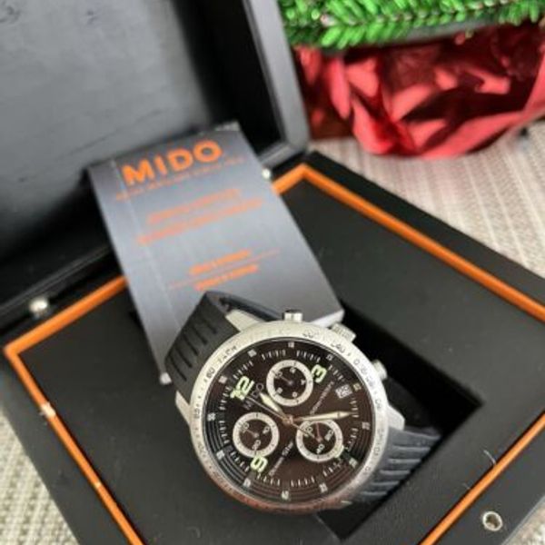 MIDO OCEAN STAR AQUADURA 50m MEN'S WATCH CHRONO SAPPHIRE BLACK RUBBER 4735 Quart | WatchCharts ...