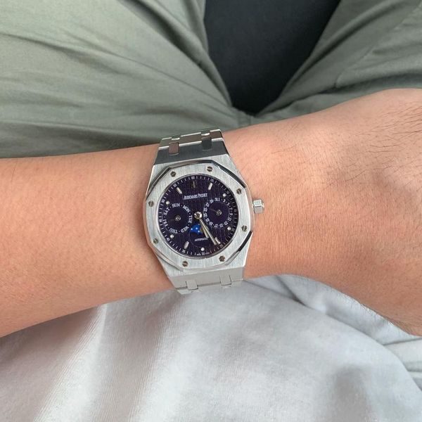 SOLD AP Royal Oak Moonphase Blue | WatchCharts Marketplace