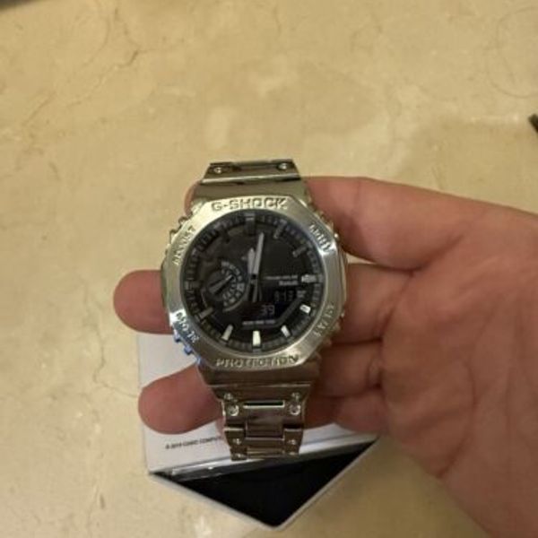 NEW CASIO G-SHOCK STEEL "CASIOAK" SOLAR BLUETOOTH WATCH GM-B2100D-1A ...