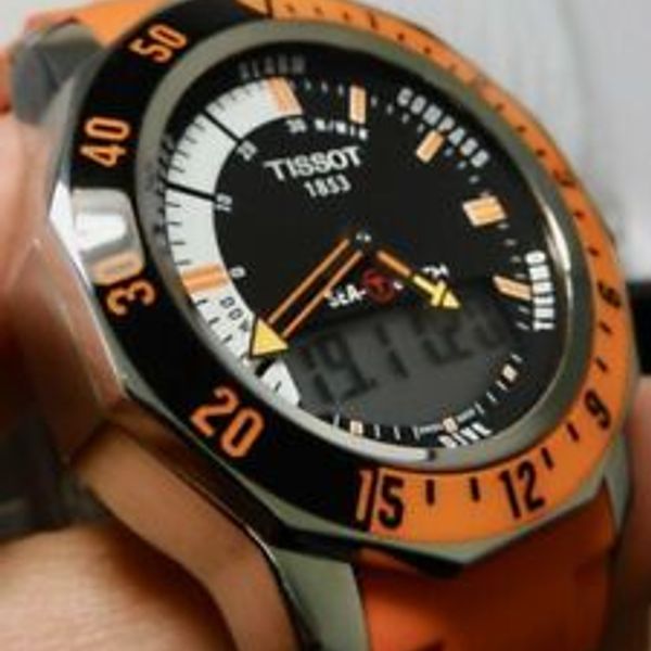 【FREE SHIPPING】 Watch Tissot sea touch orange diver tissot sea touch ...