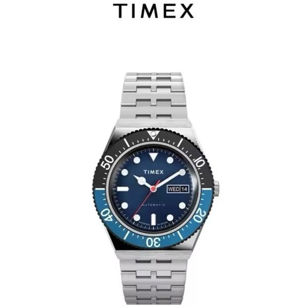 TIMEX Diver Reissue Automatic Stainless Steel Blue Dial Bezel/Blue 40mm ...
